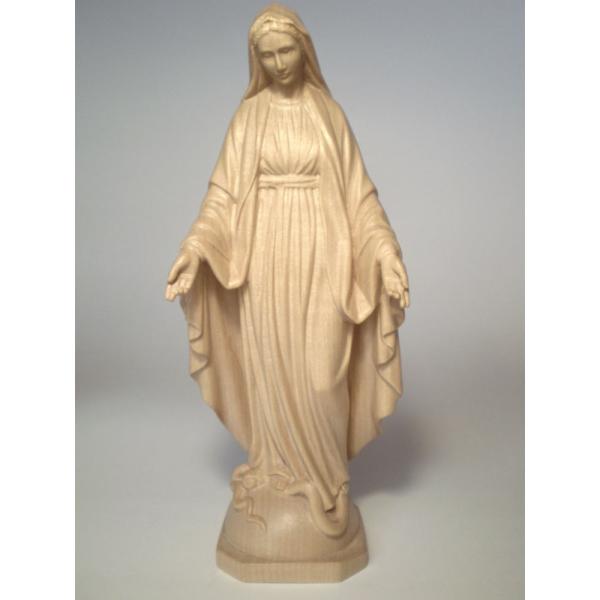 ◆◆　製品仕様　◆◆・木彫り　聖母マリア像・「無原罪」（Our Lady of Grace）・素材　： 自然木・製法　： 無垢材から彫出し（木彫り）・仕上げ： ニス塗り　N　　　　　（ごく薄い茶色で色付けし、ワックス磨き）　　　　　（N =...