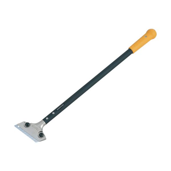 ●ブレード固定に2本のダブルねじを採用、激しい仕事にも対応する替刃式スクレーパーです。●ブレード交換時、脱落による事故を防ぐセーフティーばねを採用しました。●ハンマーで叩ける鋼製グリップエンドを装着しています。●替刃はカッター用の替刃大（L...