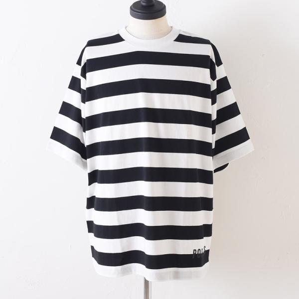 POP EYES ポップアイズ PRISONERS BORDER EASY TEE SHIRT SSです。ピッチ幅に拘りオリジナルで編みたてたプリズンボーダーのロンティーです。バックのICE GENERATIONはパッチです。Made in...