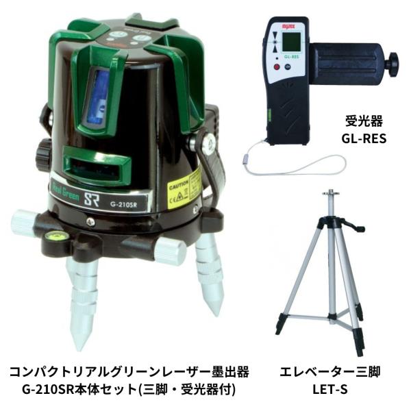 高性能コンパクト設計仕様●光源：可視光半導体レーザー(ライン:緑/地墨:赤) ●波長：510~520nm(ライン)、650nm(地墨点) ●レーザークラス：クラス2M (JIS:C6802:2014)●線幅：2.5mm以下/5m ●水平ライ...