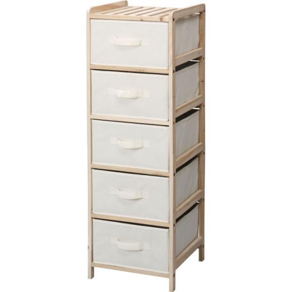 他の・「収納家具」・を見る 他の・「ラック」・を見る 他の・「チェスト」・を見る   サイズ  W34×D36×H103(cm)  カラー  ナチュラル  素材  天然木(杉) ポリエステル  スペック  組立式商品重量：約（kg）耐荷重：...