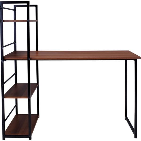 他の・「デスク」・を見る 他の・「パソコンデスク」・を見る   サイズ  W120(天板72)×D65×H120(cm)  カラー  ブラウン  素材  スチール(粉体塗装) メラミン化粧合板  スペック  組立式商品重量：約23（kg）耐...