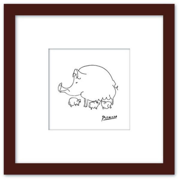 他の・「インテリア雑貨」・を見る 他の・「アートパネル」・を見る 他の・「パブロ・ピカソ」・を見る   サイズ  L：W525×H525×D20mm置掛兼用／丸棒スタンド付  素材  ・PET・紙  生産国  日本  カラー  フレームカラ...