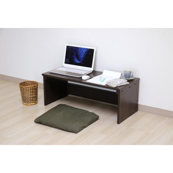 他の・「デスク」・を見る 他の・「テレワーク」・を見る   サイズ  外寸：90×42×35cm  素材  本体：プリント紙化粧板 生産国：日本 組立式  カラー  ダークブラウン・ナチュラル  送料  全国一律無料（沖縄、離島は配達不可）...