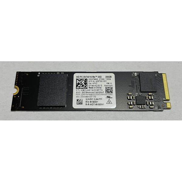 動作確認済み Western Digital SN740 SDDPNQD-256G-1006 使用時間 129時間 256GB NVMe PCIe SSD 2280 送料無料 中古ノートパソコン 中古ウルトラPC 中古ノートPC モバイルP...