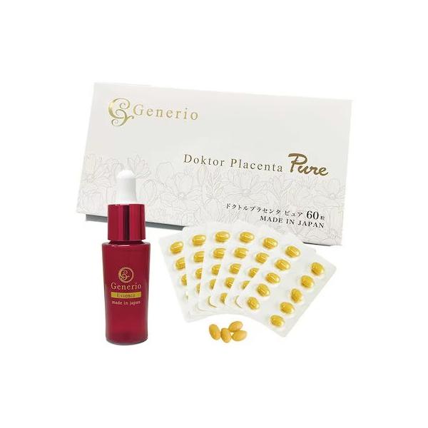 ・ドクトルプラセンタピュア（60粒入り）【日本製】【30倍濃縮プラセンタエキス100%(＊1)】【国内産SPF豚を使用】美容皮膚科「ヒロクリニック」プロデュースぷるんと弾む、内側から輝くようなハリ艶肌へ濃密な潤いを素早く届けるエイジングケア美容液