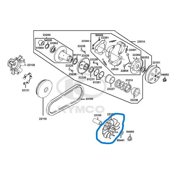 ドライブフェース純正番号：　22102-AAG1-900対応車種：　KYMCO キムコ　RACING S 150　SR30JD(JP)　　三日間以内発送日本郵政　追跡番号あり