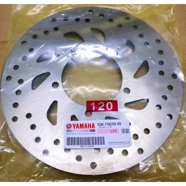 YAMAHA純正 マジェスティS リア用 ブレーキディスク純正番号：1DK-F582W-00※必ず形状を画像にてご確認ください。※パーツカタログにて純正番号をご確認の上、お求めください。対応車種　マジェスティS