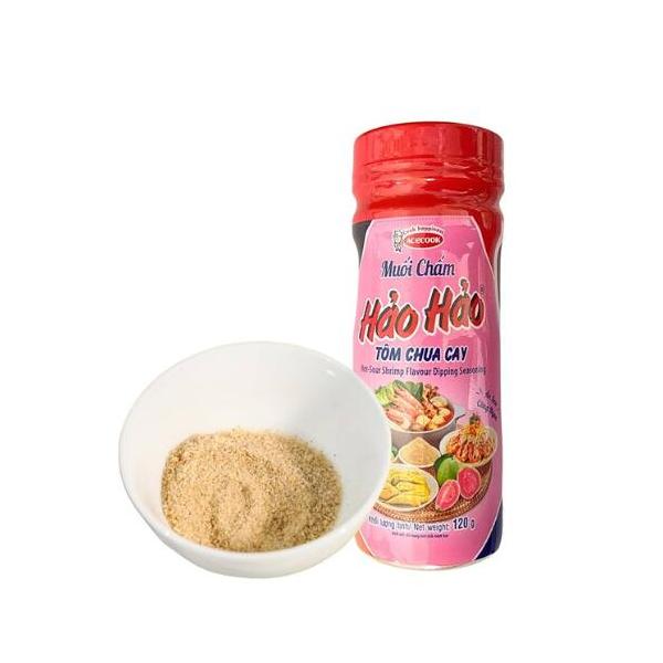 エースコック ハオハオ 辛い酸っぱい塩 120g,  MUOI CHUA CAY HAO HAO （ ベトナム産）<br>エスニック料理に欠かせない調味料塩として現地でも大人気の商品です。<br>原産国名: ベトナム...
