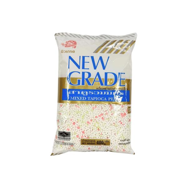 NEW GRADE MIX TAPIOCA PEARL, ミックス タピオカパール（400ｇ）<br>本商品は、無味 無臭です。<br>お菓子作りに。デザート、 ドリンク、 スイーツのトッピングに。 カラフルでかわい...