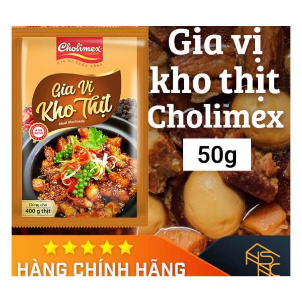 肉の煮込み用調味料（ベトナム風）　チョリメックス 　肉煮込みソース 50g　<br>原材料名<br>食塩、砂糖、唐辛子、にんにく、玉ねぎ、こしょう、調味料（グルタミン酸ナトリウム 621）、着色料（カラメル 150a...