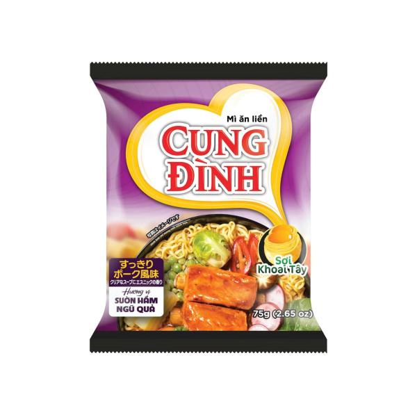CUNG DINH インスタント麺 ポークリブシチュー風味 80g<br><br>原産国：ベトナム<br>味の特徴<br>ベトナムの人気インスタント麺ブランドによる「ポークリブ（豚スペアリブ）...