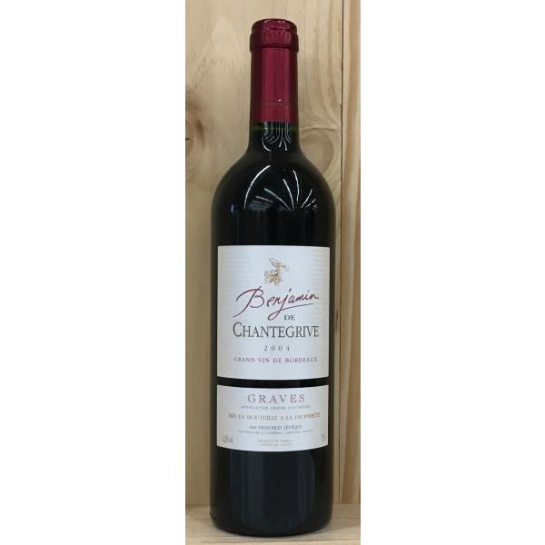 ☆ボルドー地方　☆AOCグラーヴ  ☆フルボディ　☆ぶどう品種カベルネ・ソーヴィニョン 、カベルネ・フラン 、メルローロバート・パーカーベンジャミン・ドゥ・シャントグリーブ 2004　750ml Benjamin de Chantegriv...