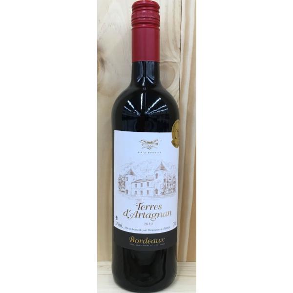 ☆ボルドー地方　☆AOCボルドー　☆ミディアムボディ☆ブドウ品種:メルロー、カベルネ・ソーヴィニョンテル・ダルタニャン　ボルドー・ルージュ　2019　Terres d Artagnan　2019ジルベール＆ガイヤール2021で金メダル受賞