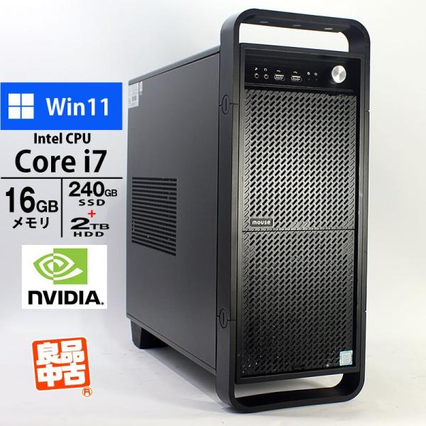デスクトップ PC マウスコンピュータ DAIV-DQZ520S1-SH2 Z370-S01 Core i7-8700K メモリ16GB SSD240GB HDD2TB Quadro P2000 Win11Pro 良品中古 クリエイター向け...