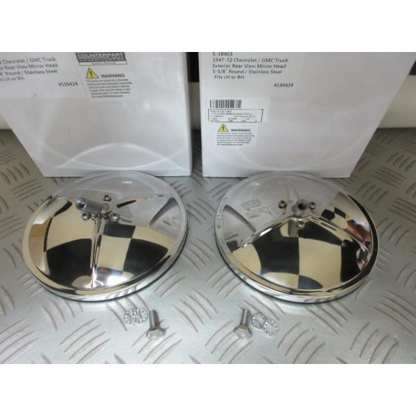 ☆取引詳細内容、休日等、ヤフーショッピングお知らせをご覧ください！ 必須！CHEVROLET TRUCK’ｓ 1947-1972 GMC/シボレー  C10 P/U 3100 ラウンド トライスター ミラー pr NEW  丸’ OER製 ...