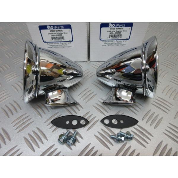 ☆取引詳細内容、休日等、ヤフーショッピングお知らせをご覧ください！ 必須！GT400 Bullet Style！ MIRROR！ バレットミラー Chrome！ EURO！旧車多車！ ALFA.ROMEO ASTON.MARTIN LOTU...