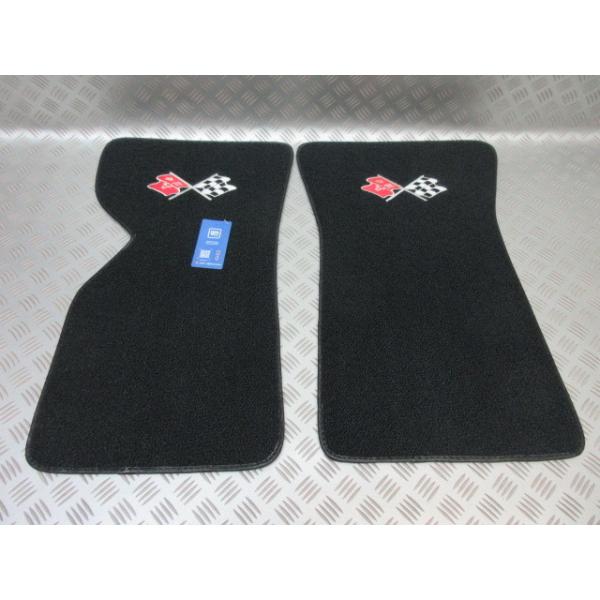 ☆取引詳細内容、休日等、ヤフーショッピングお知らせをご覧ください！ 必須！CrossF.Looppile B.C3 コルベット フロアマット CrossFlag！エンブレム ロゴ刺繍！ BLACK 1968y〜1982y  GM offic...