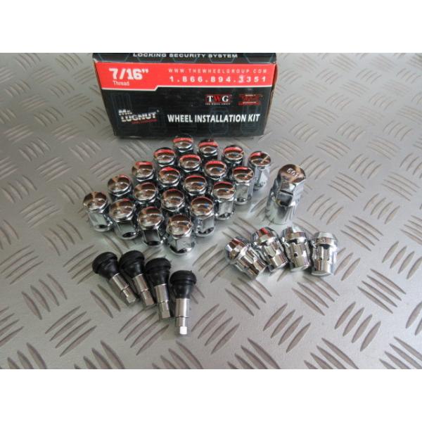 ☆取引詳細の内容、休日等、ヤフーショッピングお知らせをご覧ください！必須！MrLUGNUT製　アメリカ旧車 シボレー等々  7/16inch20 ラグナット  Chrome Rock Bulb set NEW　GM車 シボレー旧車！☆全長3...