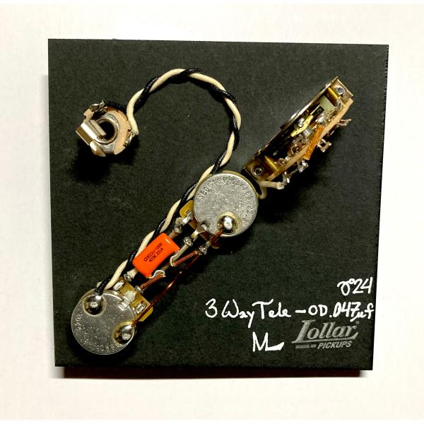 Lollar　Pickups　3-Way Tele Pre-wired Kit - Orange Drop .047■ビンテージ風の見た目とサウンドのワイヤー■CTS　ポットは、ローラーピックアップス・スペックのコントロール感覚　ツマミを回...