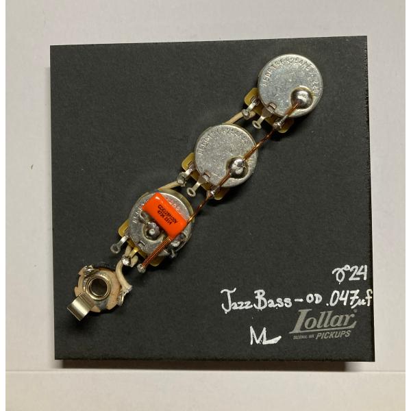 Lollar　Pickups　Jazz Bass Pre-wired Kit - Orange Drop .047 ■ジャズベース　ノーマル配線済みのキットです。あとは、ピックアップの取付が必要です。■ビンテージ風の見た目とサウンドのワイヤ...
