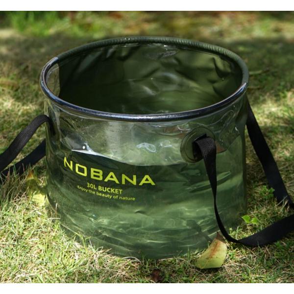 大容量の折りたたみ式バケツです。水用としでなく、簡易のキャンプ道具入れとしても使えます。アウトドアや釣り、キャンプ、野外フェス、海水浴、バーベキューなどのレジャーシーンにおすすめ！使用しないときは折りたたみ、コンパクトに収納できます。たっぷ...