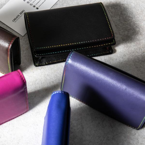 【発売日：2019年03月25日】名刺入れ カードケース 本牛革 名刺50枚 カード6枚収納可 選べる5色 メンズ レディース 社会人 専用ケース ロゴ入り布袋 プレゼント 贈り物 create-zero【商品説明】ポケットやポーチにすっぽ...