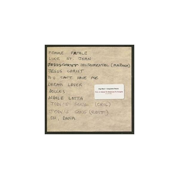 【発売日：2016年11月25日】種別:2LP 【輸入盤】 洋楽ロック 発売日:2016/11/25 登録日:2021/07/02 ビッグ・スター コンプリート・サード-VOL.1：デモス・トゥ・セッションズ・トゥ・ラフズ