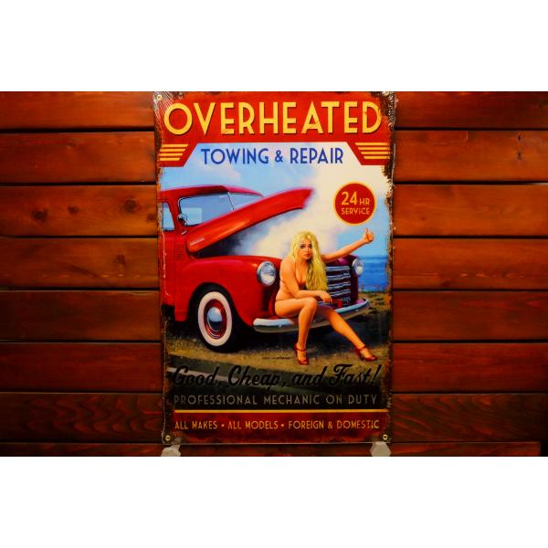 【Overheated】スチール 看板ピンナップガール看板 Greg Hildebrandt 作MADE IN USAアメリカの職人さんグレッグ・ヒルデブラント氏が作り上げている看板でヘヴィースチールなので重みがあってよりハイクオリティーな...