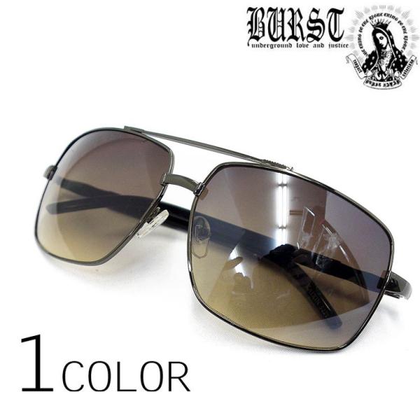 【MAD BURST】から新作サングラスの登場です!!マットな質感に男らしい細目のフレームを採用したスクウェアサングラスです。知的な印象を演出するスクウェア調のレンズがクール＆ワイルドな印象に。！絶妙な色合いの薄いブラウンのレンズで日常使い...