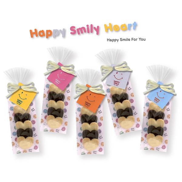 サイズ / 5×13.5×3.5cm詳細　ハートクッキー(バニラ3個・ココア2個)　5種アソート(種類の指定はできません)　賞味期限 / 約30日　写真は5個分を撮影しています　★ご注文は20個からとなります