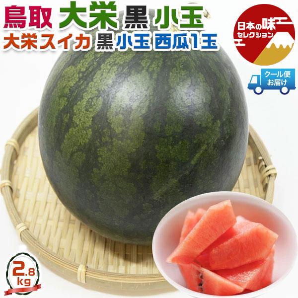 ■商品名： 鳥取県産 大栄すいか 黒小玉 大栄 黒小玉 西瓜 3Lサイズ 1玉入 2.8kg 段ボール箱入り【糖度検査済み・鳥取県産西瓜】敬老の日・遅れてごめんね敬老の日・すいかギフト ■お届けの目安： 土日祝を除く3〜7日前後の出荷予定【...