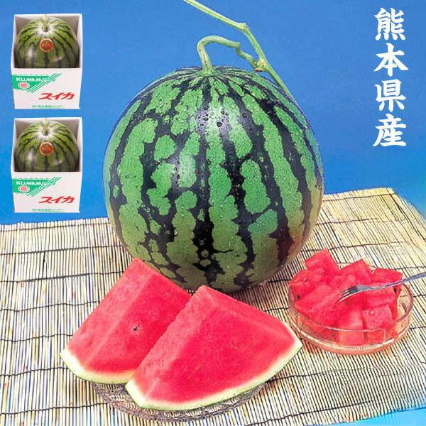 ■商品名：スイカ 6kg 熊本県産 1箱(1玉) ×2箱 合計12kg 高級すいか/等級：秀(赤) 贈答用 高級西瓜 プレゼント 果物 母の日 希少すいか フルーツ ギフト■お届けの目安： 3-7営業日前後で出荷予定 ※収穫状況によって申込...