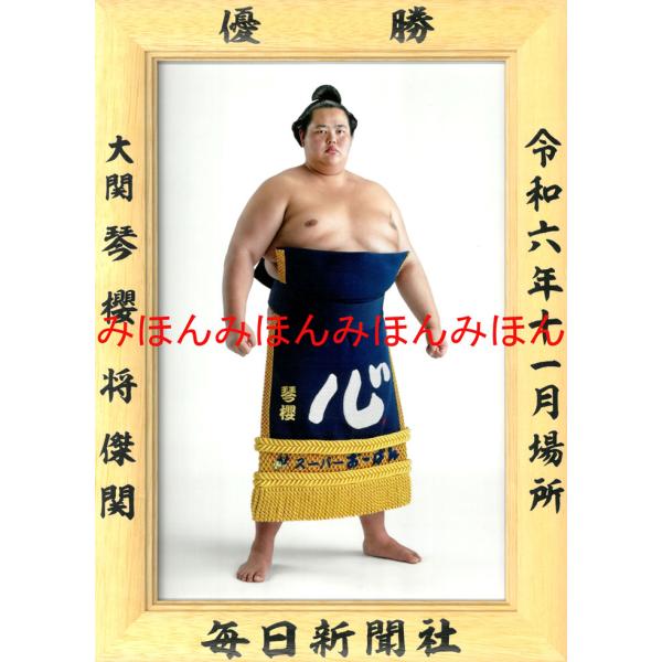 商品名：琴櫻 将傑 関　優勝ミニ額 大相撲 ミニ額 大相撲 優勝額　令和６（２０２４）年１１月場所 優勝 大関 琴櫻 関（初優勝） 相撲グッズ　国技館　限定品　記念品　コレクション　写真　優勝記念　お相撲さん　力士　送料無料商品説明：令和６...