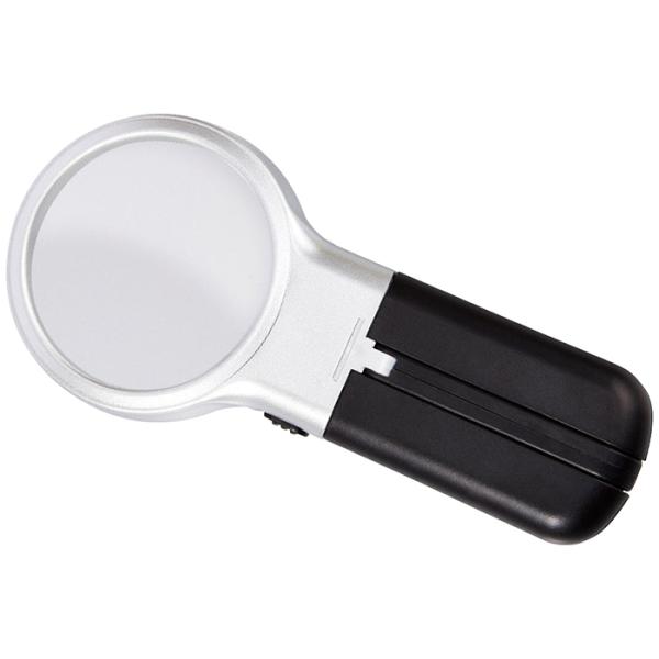 倍率３倍×直径６５ｍｍのアクリルレンズ。両手をフリーにするスタンド式。ＬＥＤライト付きで、手元を明るく作業効率がアップします。■商品内容：7.5×16.5×2cmルーペ1個・ABS樹脂、アクリル・単3電池2本使用(別売)・名入れ方法/本体:...