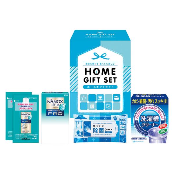 ■商品内容：ライオンナノックスワンプロ（10g×2袋）・洗濯槽クリーナー（50g×2包入）・キッチン除菌シート（10枚入）×各1■型番：HG-044A■原産国：日本製■梱包種類：化粧箱■梱包サイズ：約55×155×195mm（入）■箱入重量...
