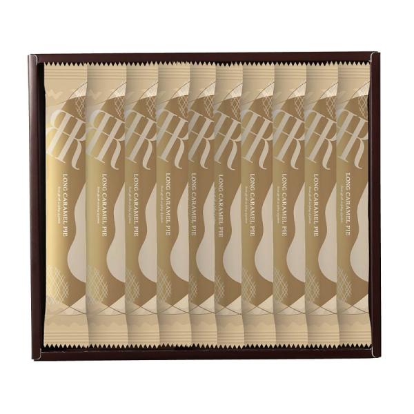 さくさくっとした食感の中に、キャラメルの風味が香る、少し長いサイズのロングパイ。ゴールドに包まれたデザインとともに上品なおもてなしを演出するホテルギフトです。　誕生日プレゼント 結婚祝い 出産祝い 内祝い 退職祝い 長寿祝い 入学祝い 就職...