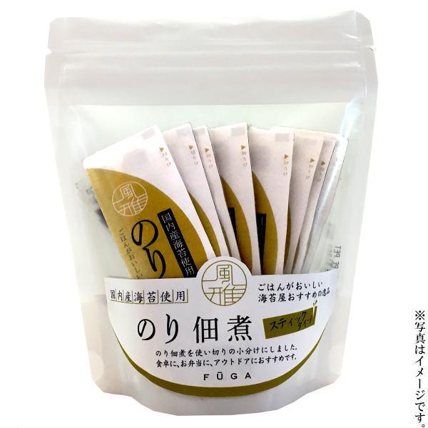 内容／のり佃煮スティック　8g×15袋入（120g）×１袋原材料名／しょうゆ（国内製造）、砂糖、焼きのり、生のり、みりん、粉飴、水飴、でん粉、発酵調味料、しょうゆ加工品、酵母エキス、食塩、果糖、黒糖蜜、デキストリン、青のり、魚介エキス、煮干...