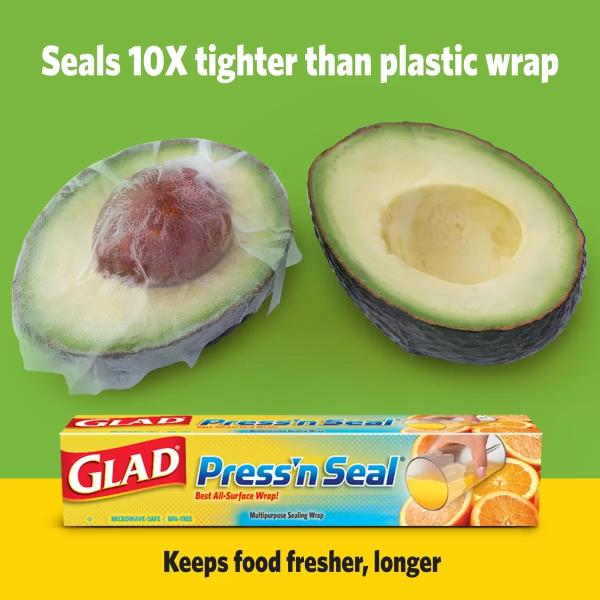 Glad Storage Food Wrap 43.4m・漏れ防止、気密シール・グリップテックス技術・多用途プラスチックラップ・BPAフリーで、電子レンジを安全に使えるグラッドストレージフードラップはグリップテックス技術を採用し、漏れ防止、...