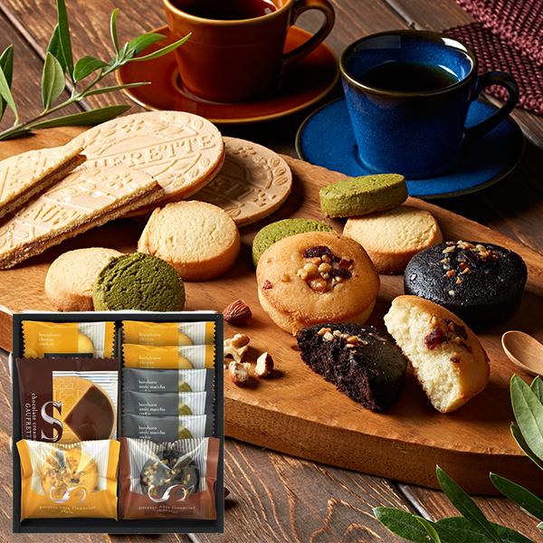 【商品内容】●ごろっとナッツフィナンシェ（バニラ、ショコラ）、ゴーフレット（チョコ）、ほろほろクッキー（チーズ、抹茶）×各３●アレルゲン：卵・乳・小麦（大豆・アーモンド・くるみ）●生産国：日本●箱サイズ：210×200×40mm●重量：24...