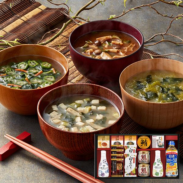 【商品内容】●ヤマサ鮮度しょうゆ２００ｍｌ、ヤマサ鮮度減塩しょうゆ２００ｍｌ、とうふと油揚げのおみそ汁、２種のきのこの赤だしおみそ汁、あおさとわかめのおみそ汁、オクラ入ねばねば野菜スープ、丸美屋たまごふりかけ（２．５ｇ×３）、丸美屋さけふり...