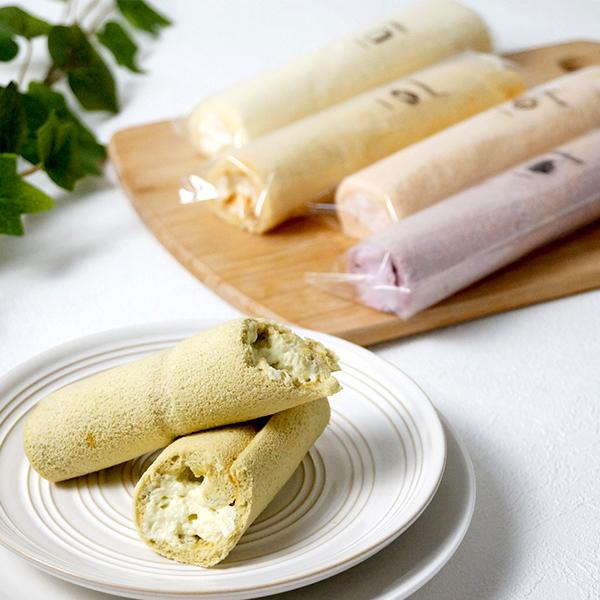 【商品内容】●プレーン・キャラメル・ピスタチオ・ストロベリー・ブルーベリー 各1本●アレルゲン：小麦・卵・乳●生産国or加工地：日本●パッケージサイズ：215×195×4mm●重量：450g●賞味期限：(製造より)冷凍30日# ギフト プレ...