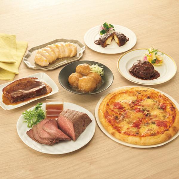 【商品内容】●「賛否両論」(つくねの蕪みぞれ仕立て180g、蒸し鶏の柚子出汁餡150g、豚角煮香味醤油仕立て130g)、「田崎真也セレクション」(低温真空調理ローストビーフ(もも)200g、クリームチーズ入りデミグラスソースハンバーグ(鶏肉...