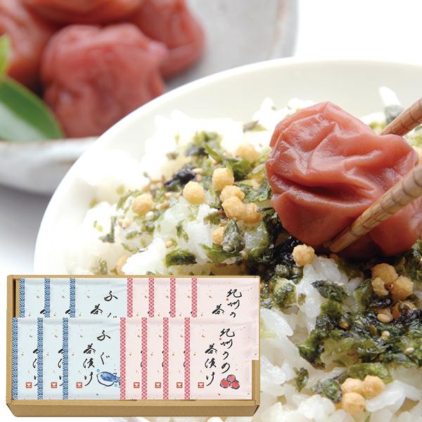 【商品内容】●紀州梅茶漬け6.1ｇ×8、ふぐ茶漬け5.4ｇ×6●アレルゲン：乳・小麦●生産国：日本　●箱サイズ：18×31.5×2.5cm●箱重量：220g●賞味期限：(製造より)常温1年6カ月●JAN 4543479197223