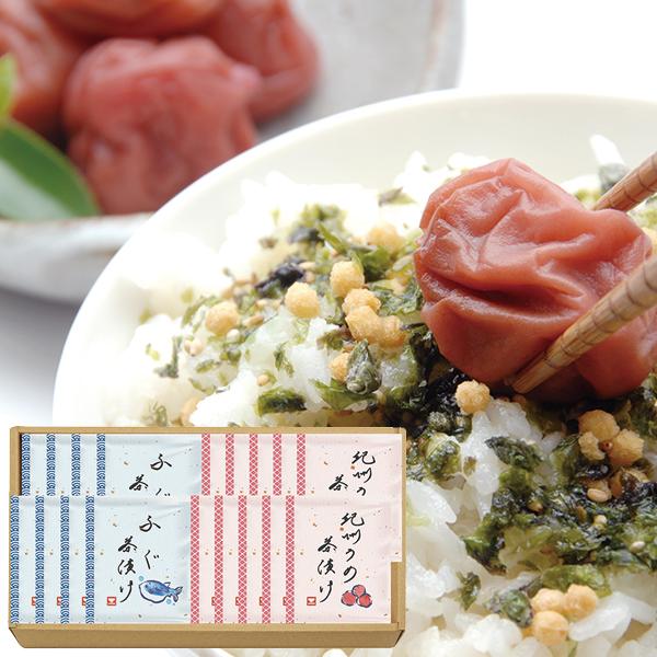 【商品内容】●紀州梅茶漬け6.1ｇ×10、ふぐ茶漬け5.4ｇ×8●アレルゲン：乳・小麦●生産国：日本　●箱サイズ：18×31.5×2.5cm●箱重量：250g●賞味期限：(製造より)常温1年6カ月●JAN 4543479197230