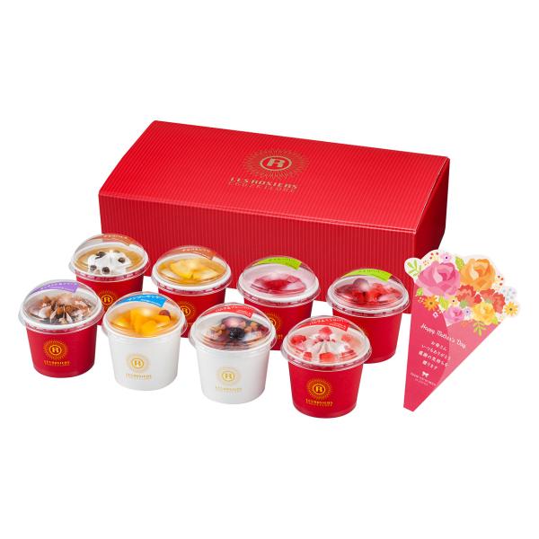 ●箱35×20×16cm●ダブルベリー・ストロベリー・マンゴーサンデー・バニラ＆ブルーベリー・チョコオレンジ・チョコバナナ・キャラメル＆クランチ・バニラ＆ストロベリー各105ml×各1 (計8)※メッセージブーケ付 兵庫県（加工地）●賞味期...
