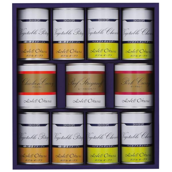●箱サイズ：約25.5×28.5×7.5（ｃｍ）/重さ：2.6kg●化粧箱入●ベジタブルチャウダー・８種の野菜ポタージュ各１６０ｇ×各４、ビーフストロガノフ・ポークカレー・チキンカレー各１９０ｇ×各１●世界中の賓客をおもてなししてきたホテル...