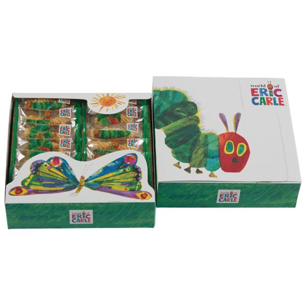 ●箱サイズ：約21×21×6（ｃｍ）/重さ：250g●化粧箱入●ひねり揚げせんべい個包装８０ｇ●絵本「はらぺこあおむし」をモチーフにした「ひねり揚げ」のギフトボックスです、絵本をイメージしたポップアップなパッケージです。　【アレルゲン：乳成...