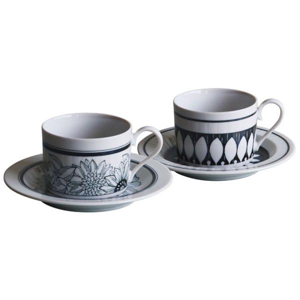 ●箱サイズ約：17.5×18×11.5(cm)/重さ：900g●化粧箱入●現品（カップ）約８．５φ×６ｃｍ・（皿）約１６φ×２ｃｍ●磁器●カップ（容量＝約２５０ｍｌ）・皿各２●北欧のアンティークな雰囲気を感じさせる花柄のアンティコフラワー。...