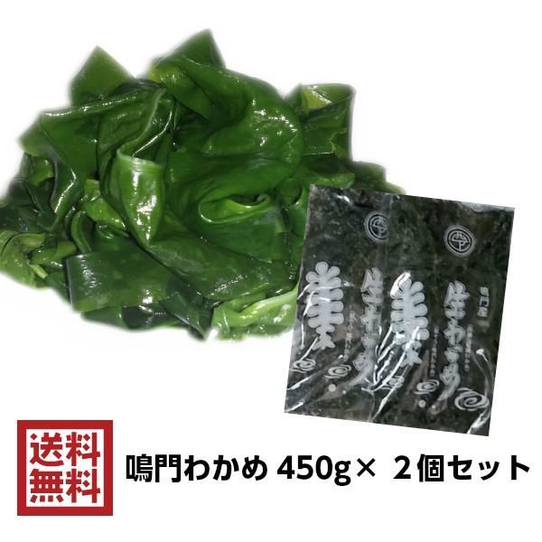 【送料無料】鳴門産 生わかめ ４５０g ２個セット 塩蔵タイプ 国産 徳島 若芽　わかめ　ワカメ　メール便でお届け